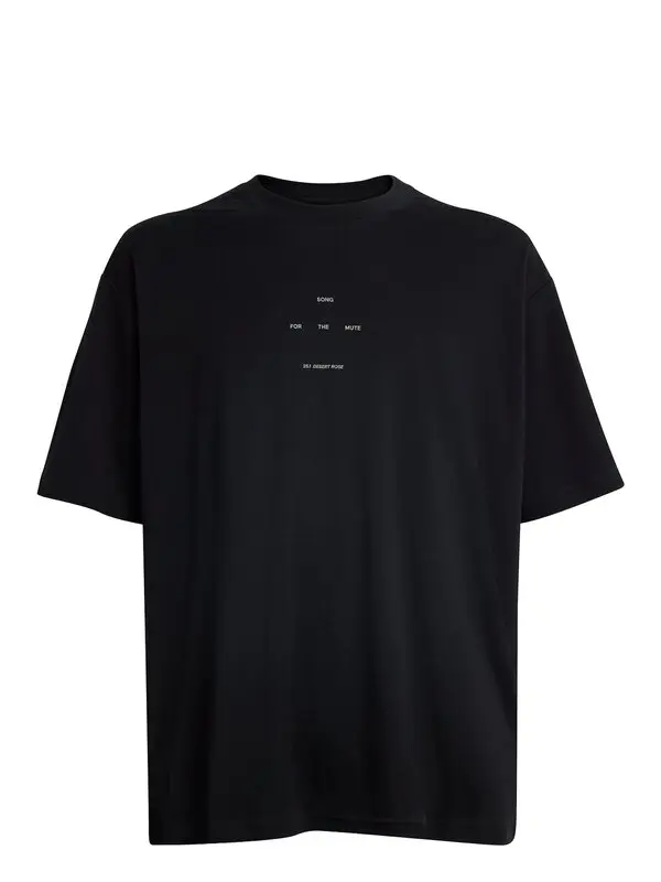 SONG FOR THE MUTE Cotton Logo T-shirt - Black