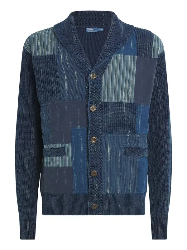 Polo Ralph Lauren Cotton Patchwork Cardigan - Blue