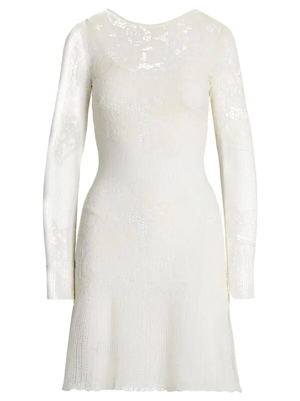 Ralph Lauren Floral Lace Mini Dress - White