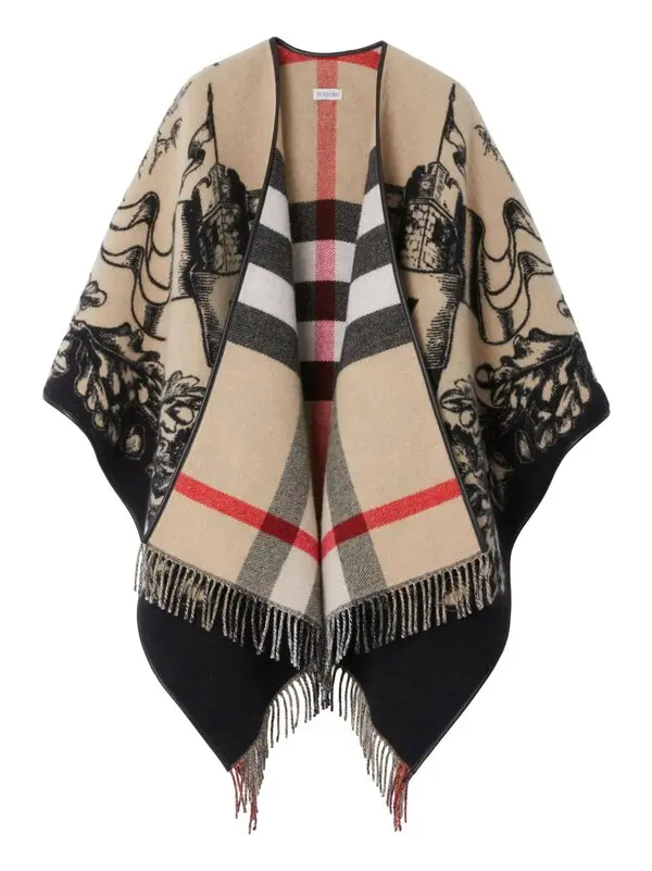 Burberry Wool Reversible Cape - Beige