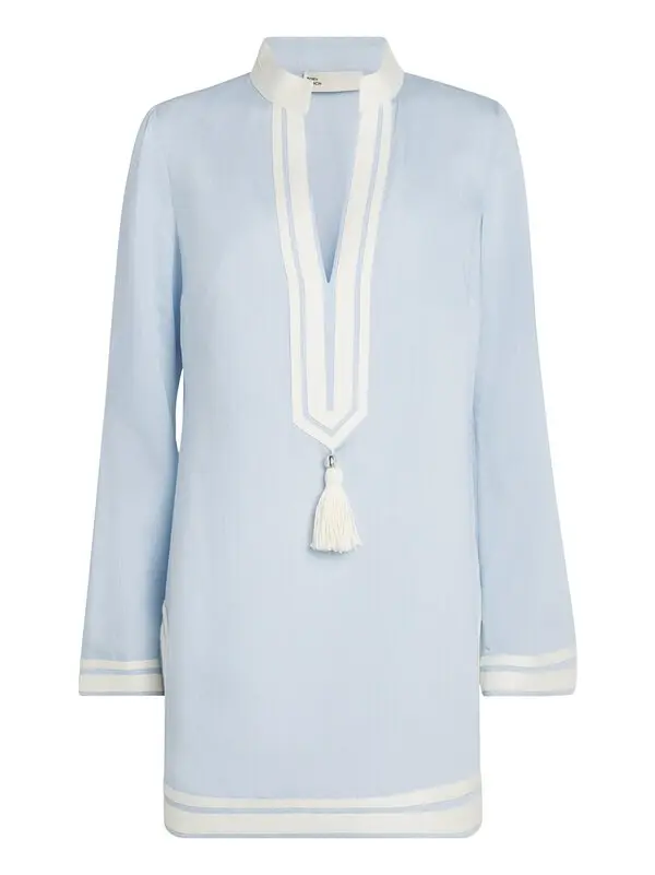 Tory Burch Tassel-detail Tunic Dress - Blue