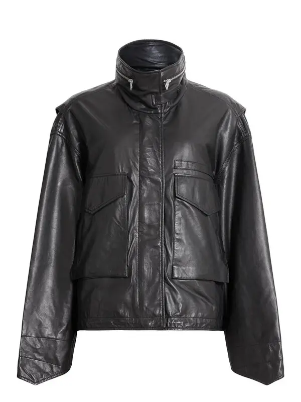 ALLSAINTS Clay Leather Jacket - Black