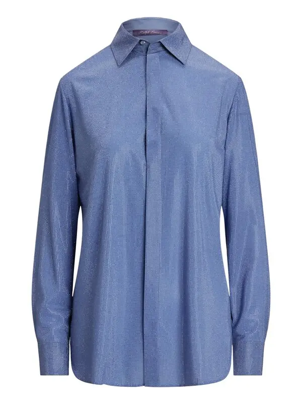 Ralph Lauren Linen Adrien Embellished Shirt - Blue