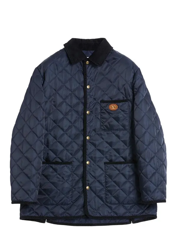 Valentino Garavani Vlogo Quilted Jacket - Navy