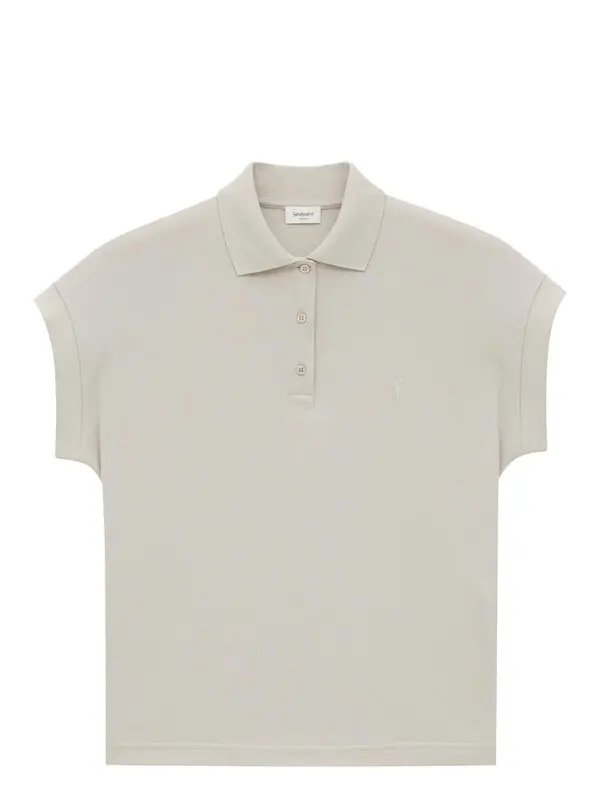 Saint Laurent Cassandre Polo Shirt - White