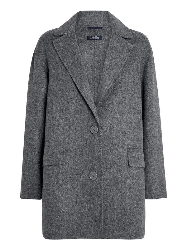 Max Mara Virgin Wool Single-breasted Jacket - Grey