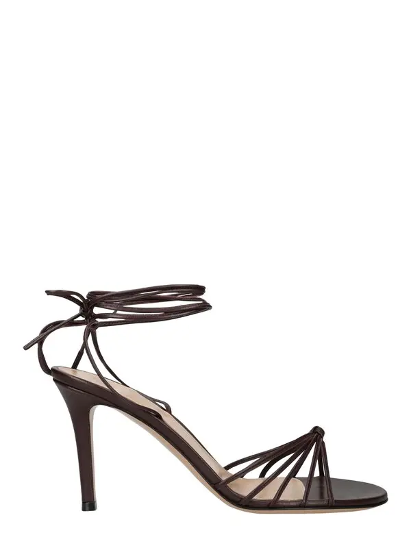 GIANVITO ROSSI Leather Gwyneth Sandals - Black