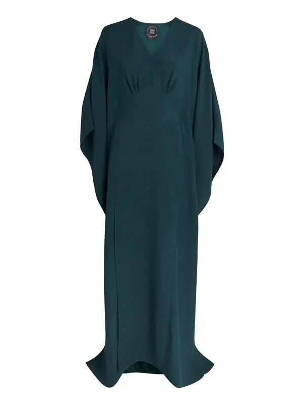 TALLER MARMO Crepe Obsession Maxi Kaftan - Green