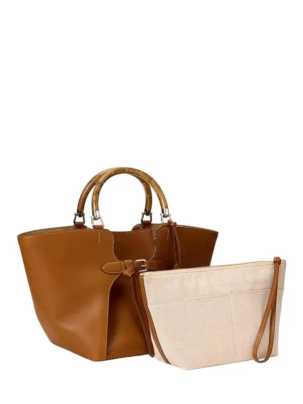 Ralph Lauren Tan Leather Bags Totes Editorialist