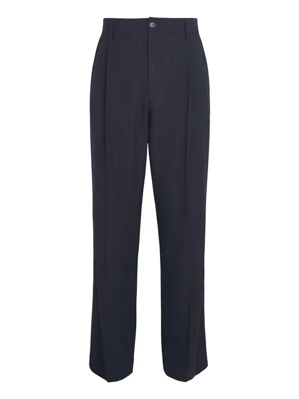 Simkhai Pinstripe Kane Tailored Trousers - Navy