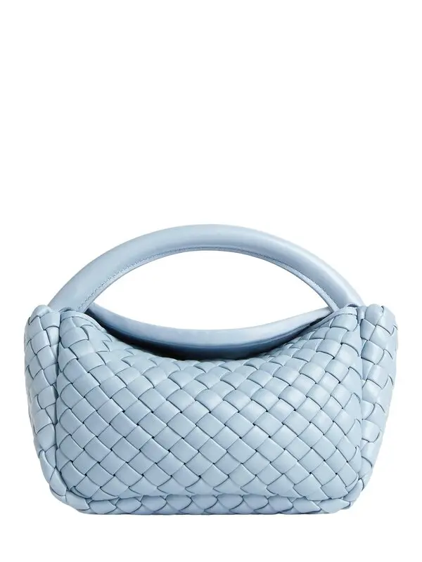 Bottega Veneta Small Leather Cobble Top-handle Bag - Grey