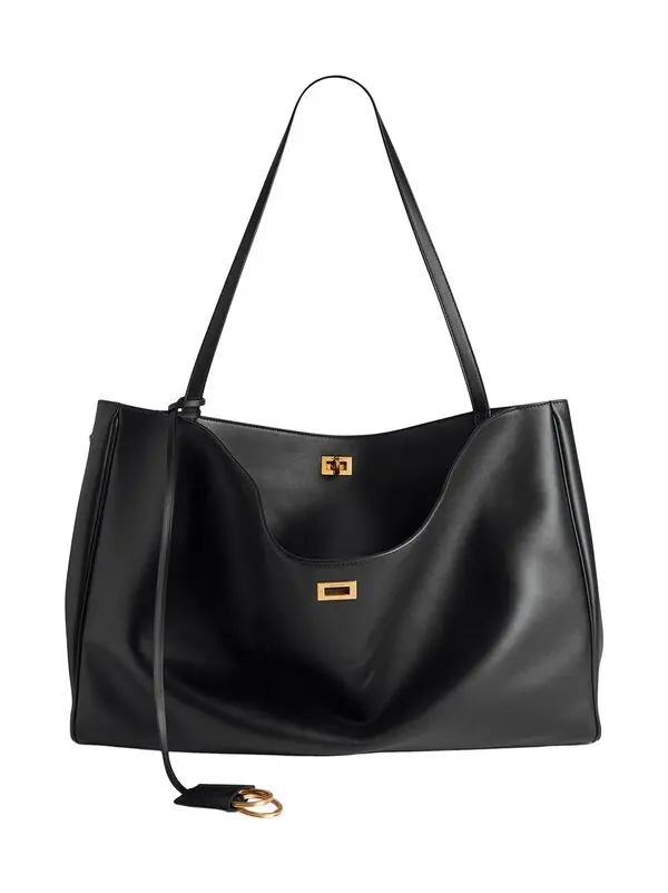 Balenciaga Calfskin Rodeo Tote Bag - Black