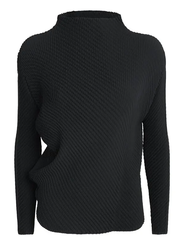 Issey Miyake Misty Pleats Top - Black