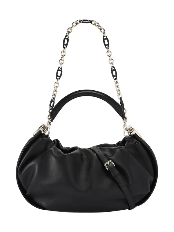 ROGER VIVIER Medium Leather Shoulder Bag - Black