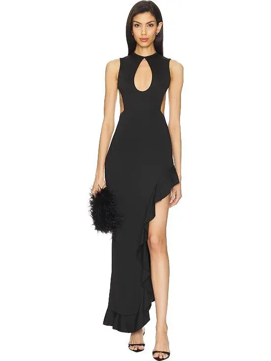 Superdown Frany Backless Maxi Dress - Black