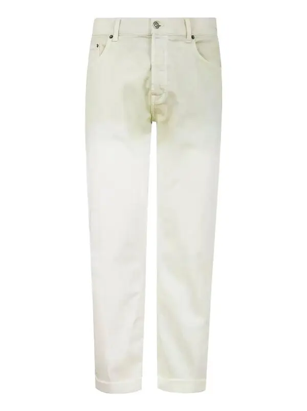 DONDUP Cotton Straight Leg Jeans - White
