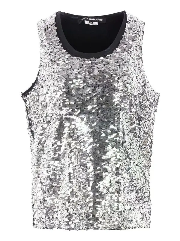 Junya Watanabe Sequin-embellished Top - Grey