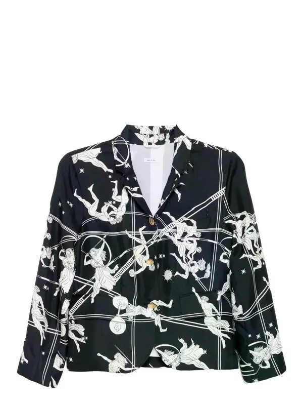 Thom Browne Graphic-print Sport Coat - Blue
