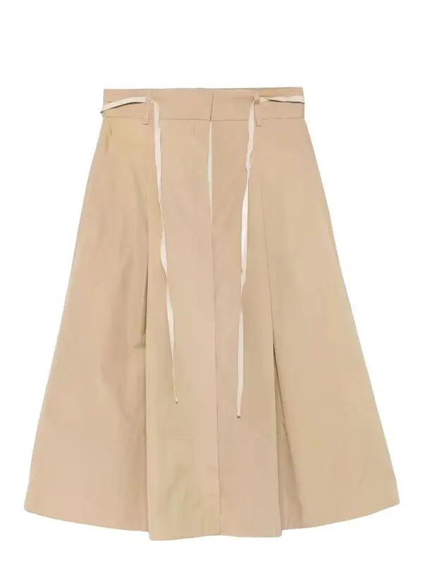 Vince Cotton Midi Skirt - Neutrals
