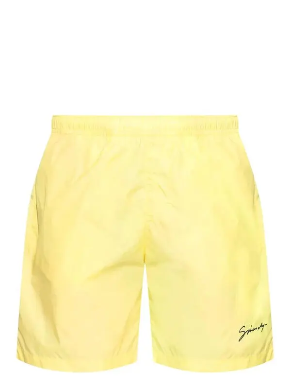 Givenchy Logo-embroidered Swim Shorts - Yellow