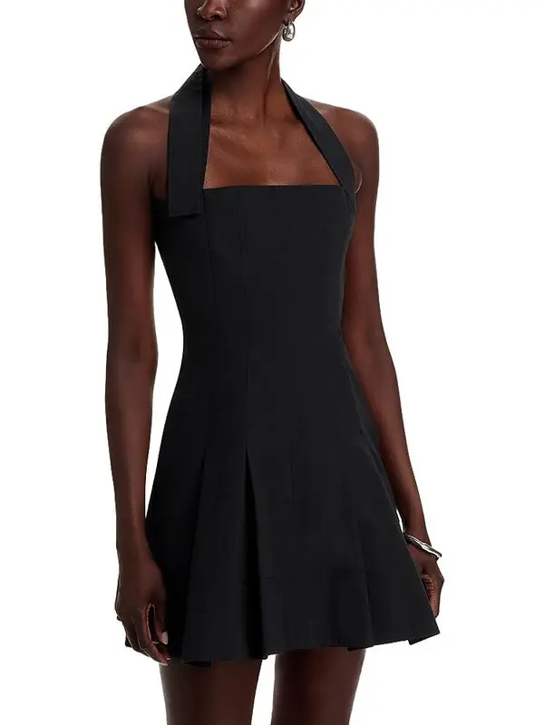 A.L.C. Nat Halter Mini Dress - Black
