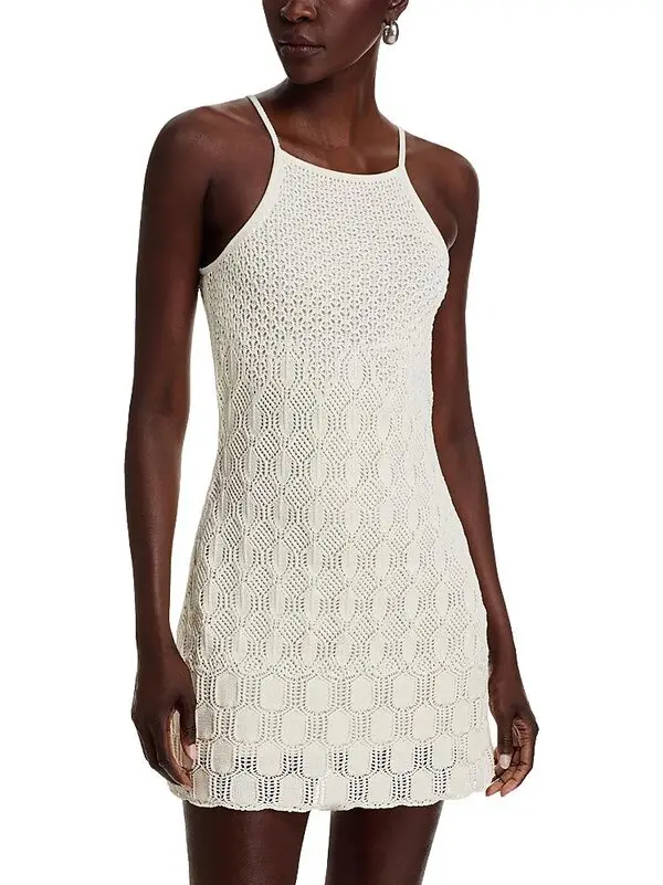 A.L.C. Mimi Crochet Mini Dress - Off White