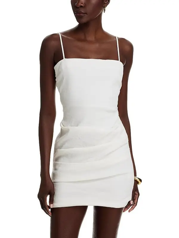 A.L.C. Mya Ruched Dress - White