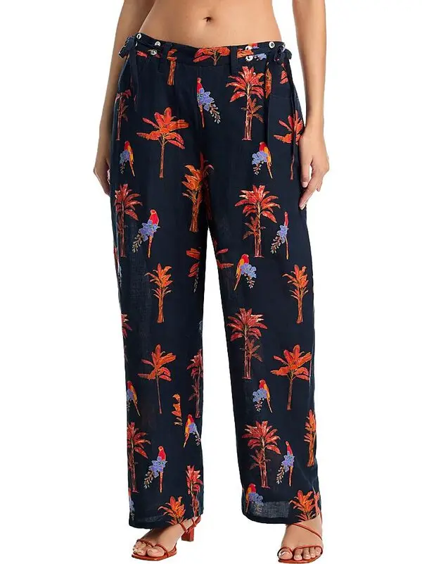 CONIGLIO PALM BEACH Printed Move And Groove Pants - Palm Forest Black