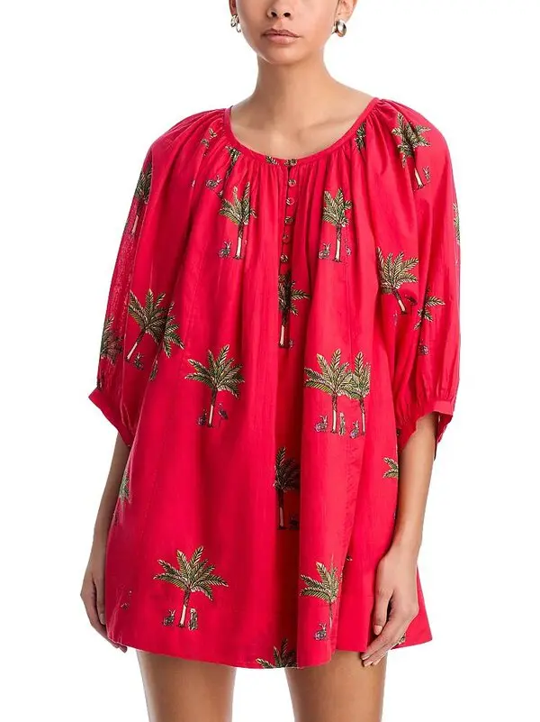 CONIGLIO PALM BEACH Grace Mini Dress - Petit Palm Red