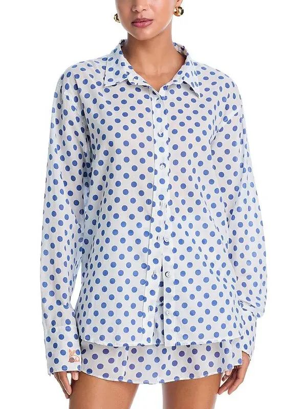 CONIGLIO PALM BEACH Classic Button Down Shirt - Pacific Dot