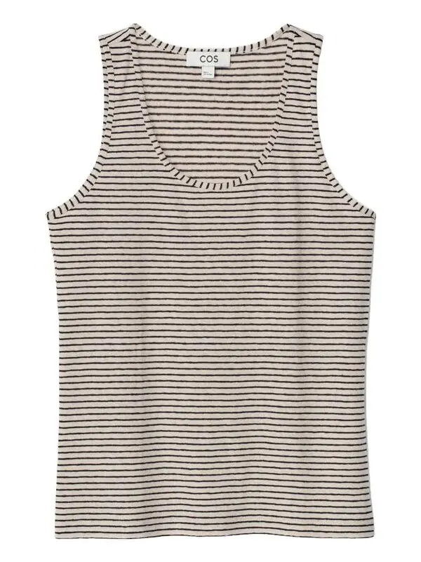 Cos Cotton-linen Tank Top - Beige