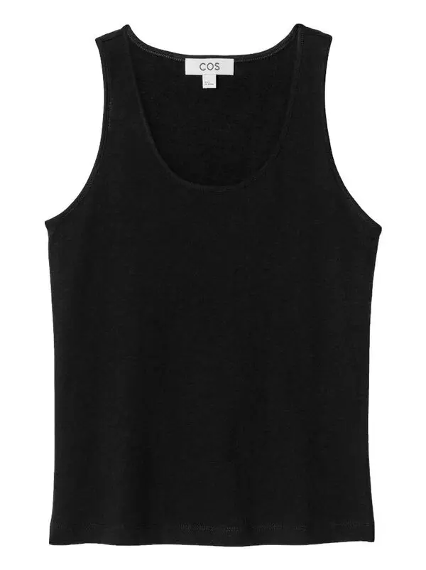 Cos Cotton-linen Tank Top - Black