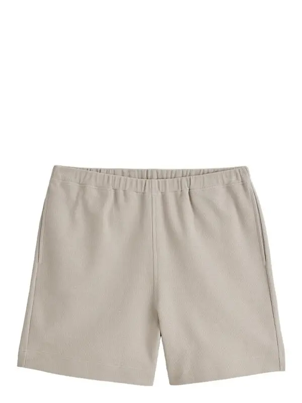 Cos Textured Cotton-jersey Shorts - Beige