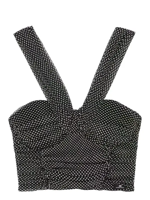 Elisabetta Franchi Polka Dot-print Top - Black