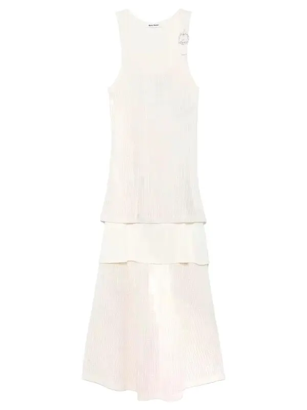 WALES BONNER Serenity Midi Dress - Neutrals