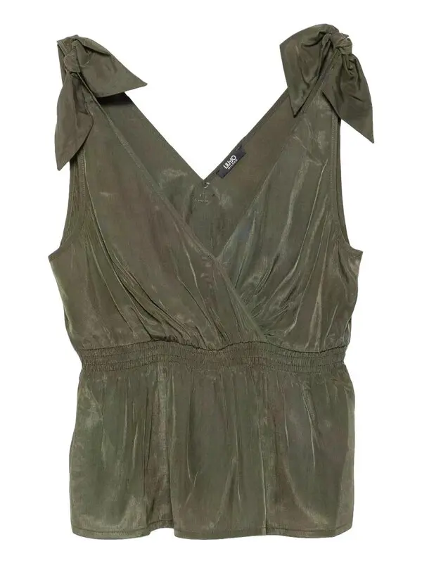 Liu Jo Bow-detail Top - Green