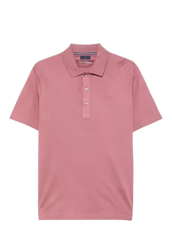 Paul & Shark Shark Fin-embroidery Polo Shirt - Pink