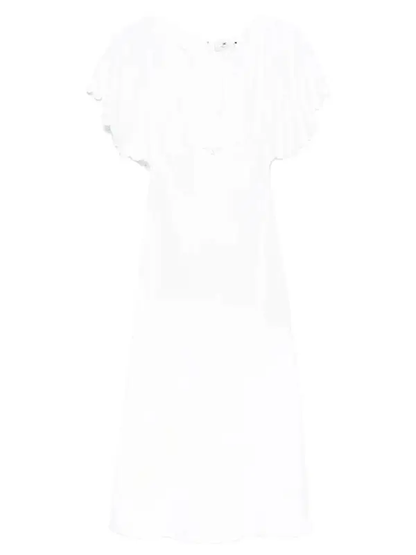 Elisabetta Franchi Crepe Midi Dress - White
