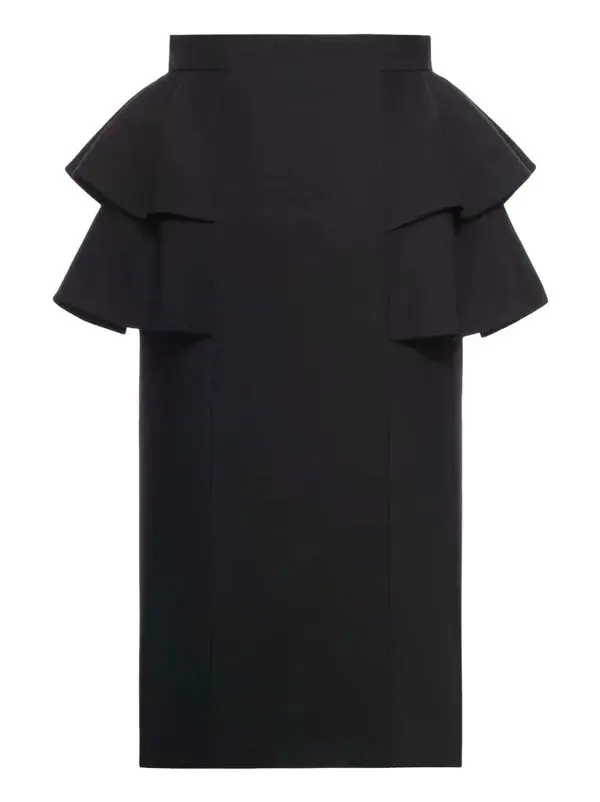 Valentino Garavani Crepe Couture Midi Skirt - Black