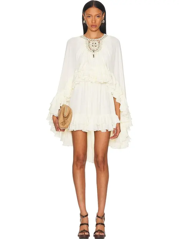 Alexis Taessa Ruffled Mini Dress - Ivory