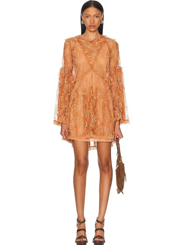 AKNVAS Dorian Lace Mini Dress - Dusk