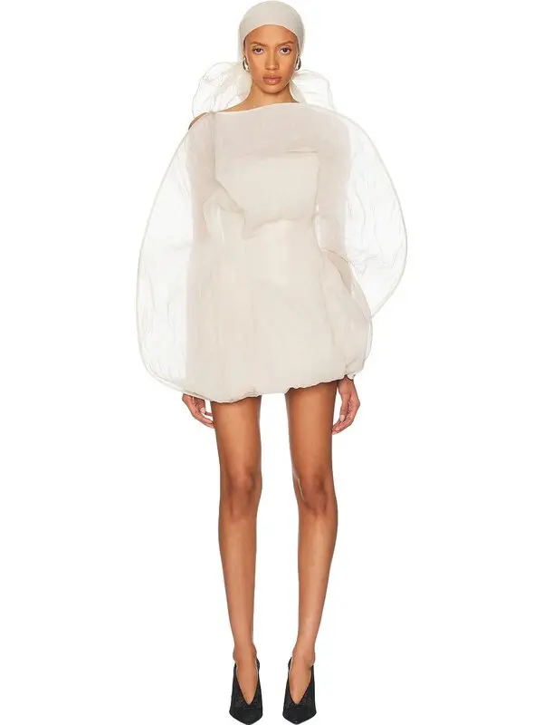 Magda Butrym Sculptural Mini Dress - Beige
