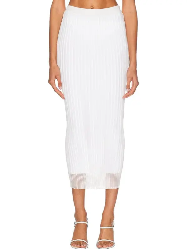 Sportmax Album Knit Skirt - Optical White