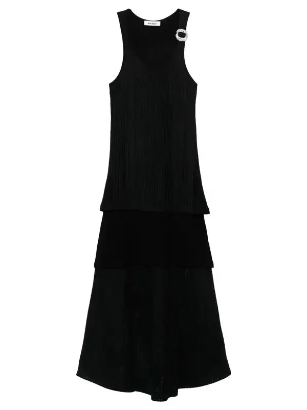 WALES BONNER Serenity Midi Dress - Black