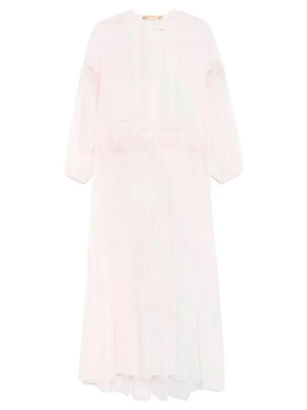 Ermanno Scervino Embroidered Maxi Dress - Pink