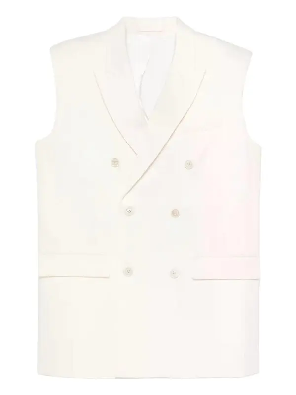 Wardrobe.NYC Double-breasted Waistcoat - White