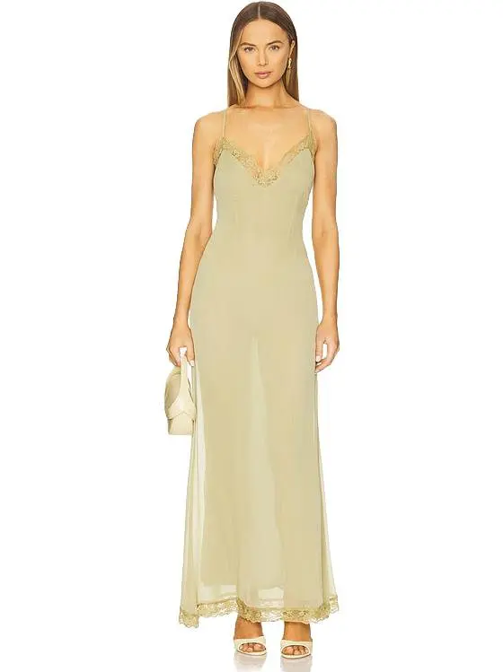 SNDYS Frida Maxi Dress - Olive