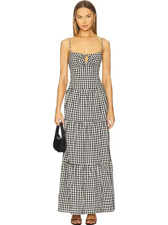 MORE TO COME Lili Maxi Dress - Black & White