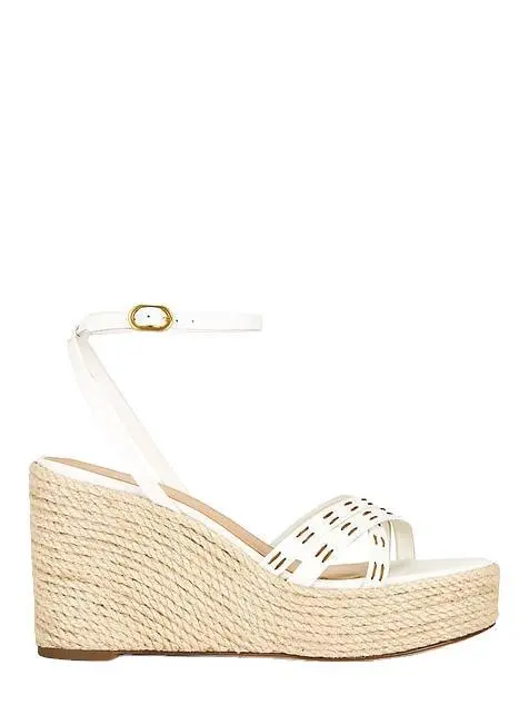 Veronica Beard Philene Wedge Sandal - Coconut