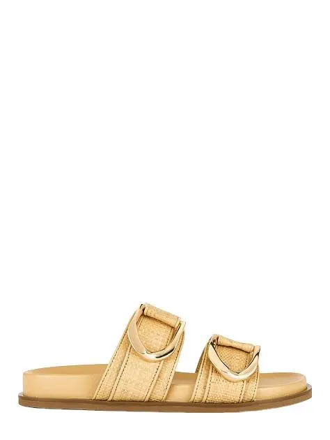 Raye Valentina Raffia Slides - Natural